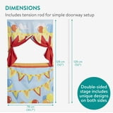 Navaris Double Sided Doorway Puppet Theater - Curtain with Rod - Choose ...