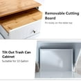 Gitua Tilt Out Trash Cabinet, Freestanding Wooden Kitchen Trash ...