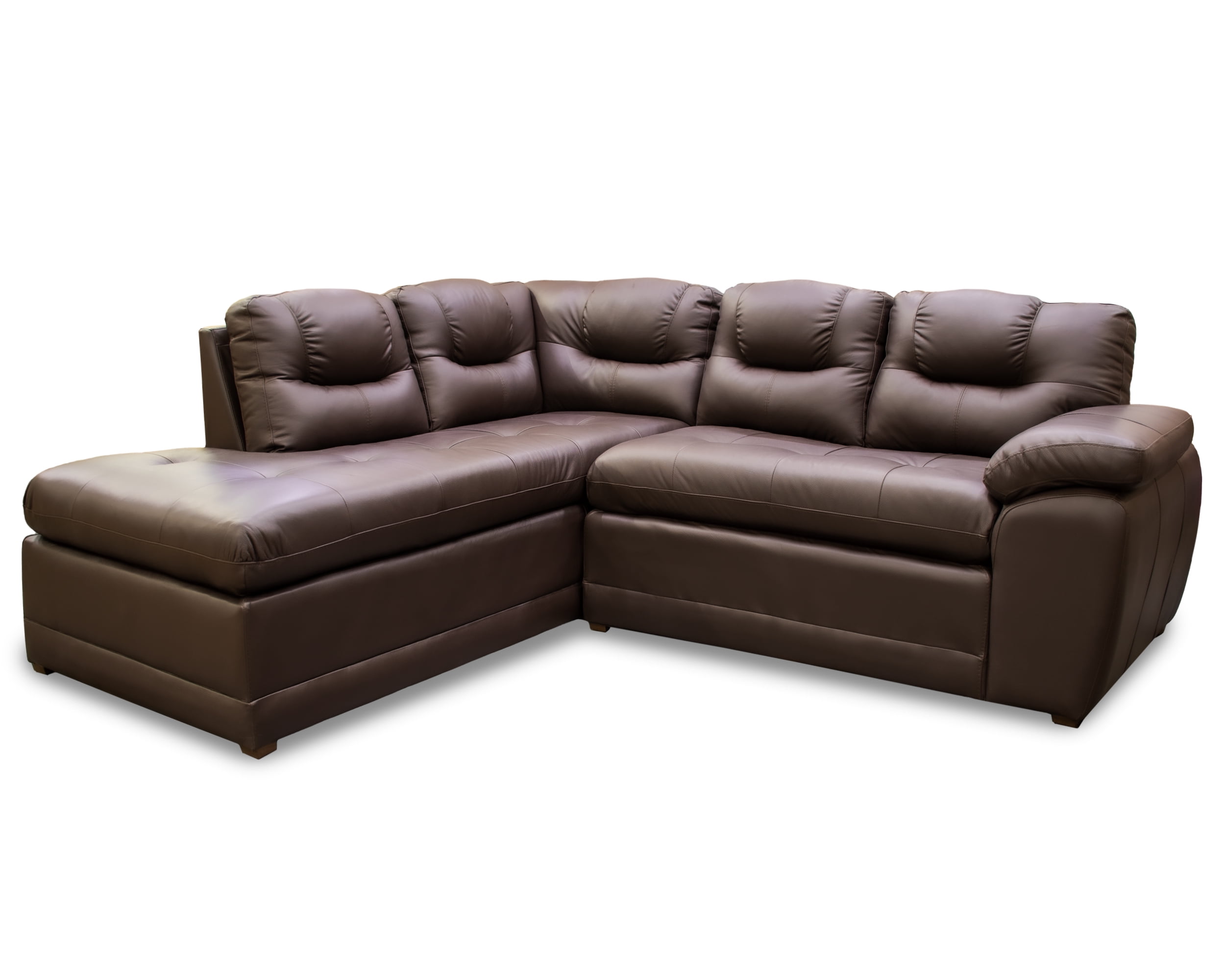 Sala Esquinera de Piel Genuina, Love Seat y Cheise Long, 4 plazas, Lado ...