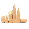 Shulemin 10Pcs/Set Wooden 3D Geometric Solids Learning Aids Kids Math ...
