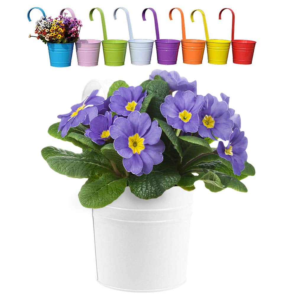Mr. Garden 6" Flower Pots Garden Pots Balcony Hanging Planter Iron ...