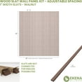Ekena Millwork 94"H x 3/8"T Adjustable Wood Slat Wall Panel Kit w/ 1"W ...