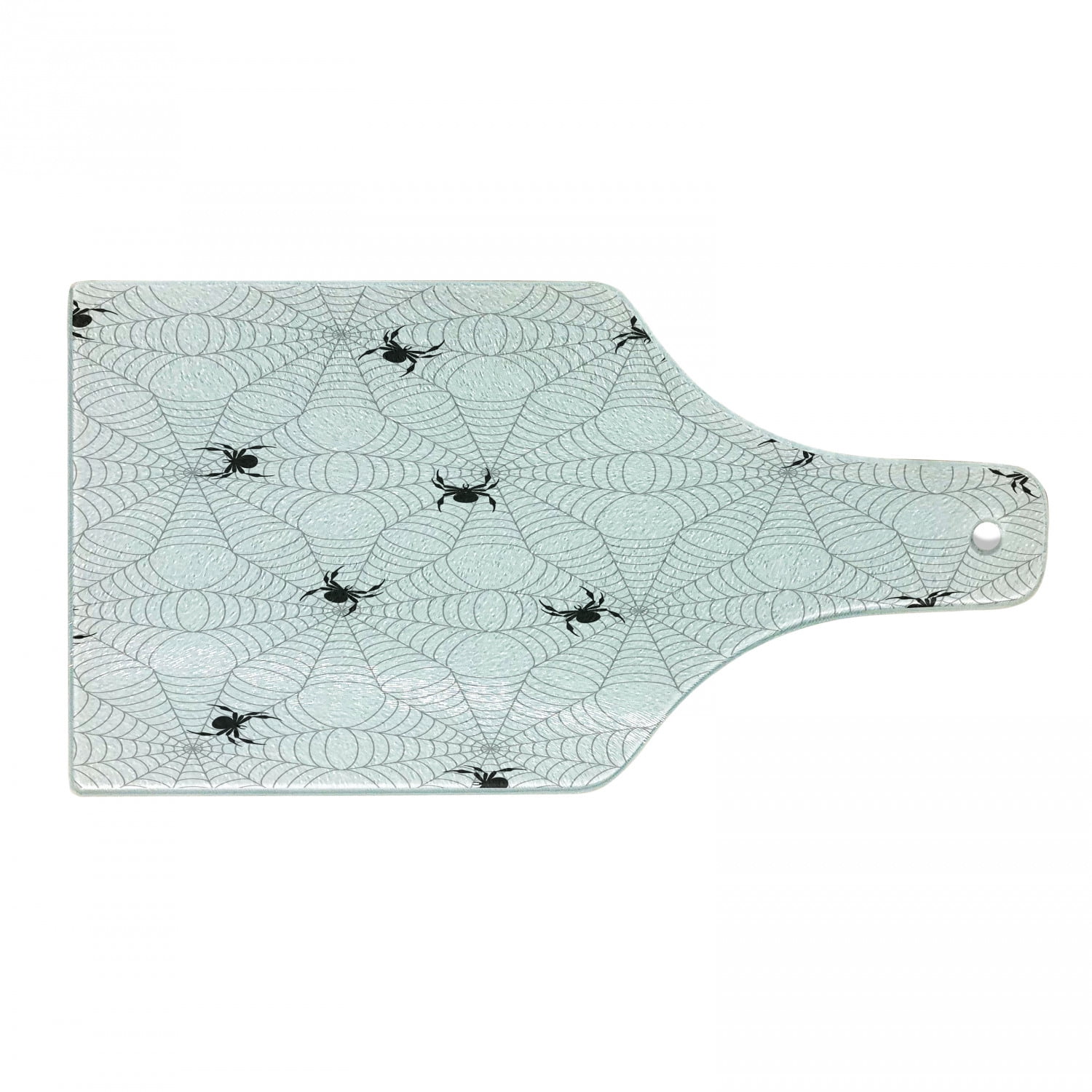 Spider Web Cutting Board, Pale Colored Webs with Spiders Scary Black ...