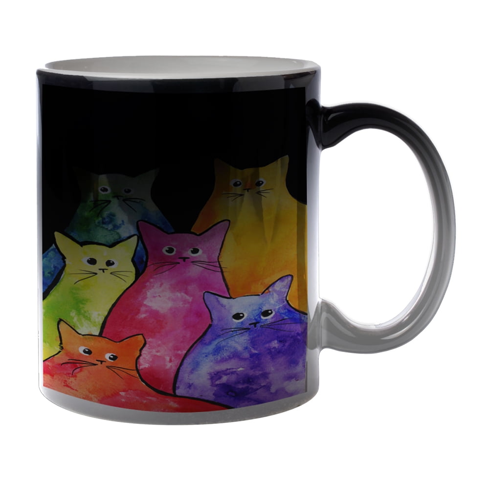 KuzmarK Black Heat Morph Color Changing Coffee Cup Mug 11 Ounce ...