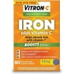 Vitron C High Potency Iron and Vitamin C Vegan Tablets - 60 Count Each ...