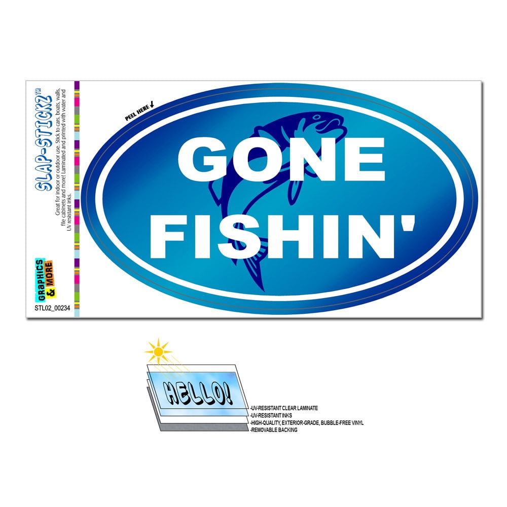 Gone Fishin' Sportsman - Fishing Euro Oval SLAP-STICKZ(TM) Premium ...