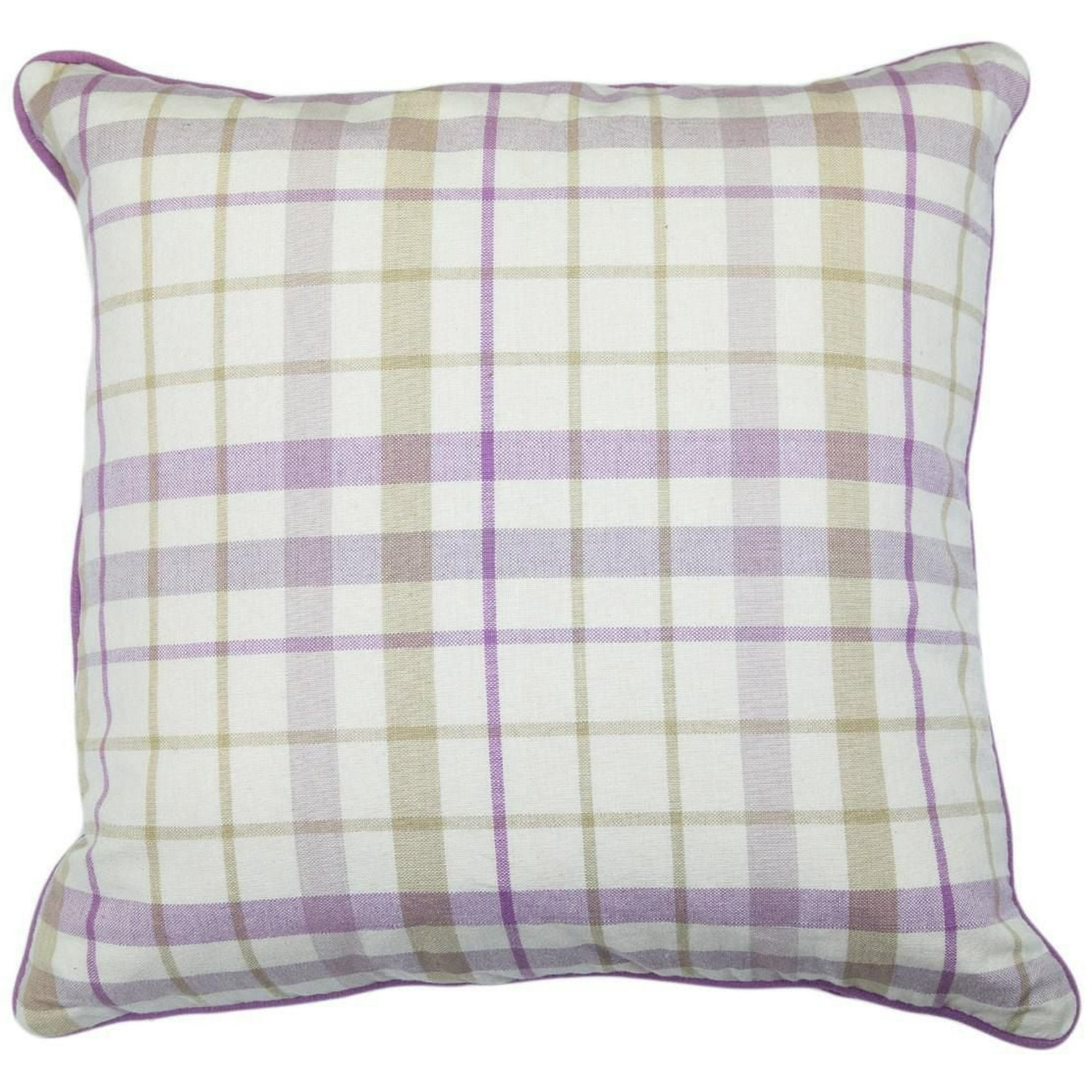 Click here for Homeport Textiles Purple Printed Check Cotton Pill... prices