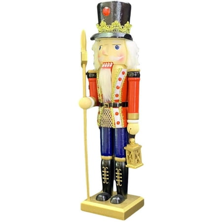 Nutcracker Figurine 35CM Wooden Nutcracker Axe Soldier Puppet Ornaments for Gifts Color ...