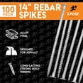 Xpose Safety, Rebar Stakes, 14 inch, Metal Spikes for Traffic - Walmart.com
