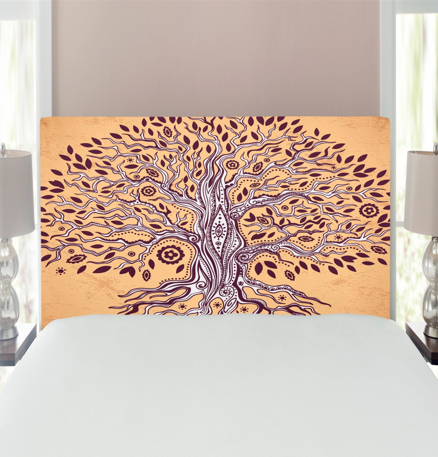 Tree of Life Headboard, Vintage Inspired Modern Graphic of an Aged ...