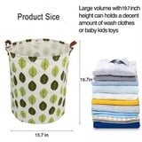 Howarmer Large Canvas Laundry Hamper, Baby Laundry Basket for Nursery ...