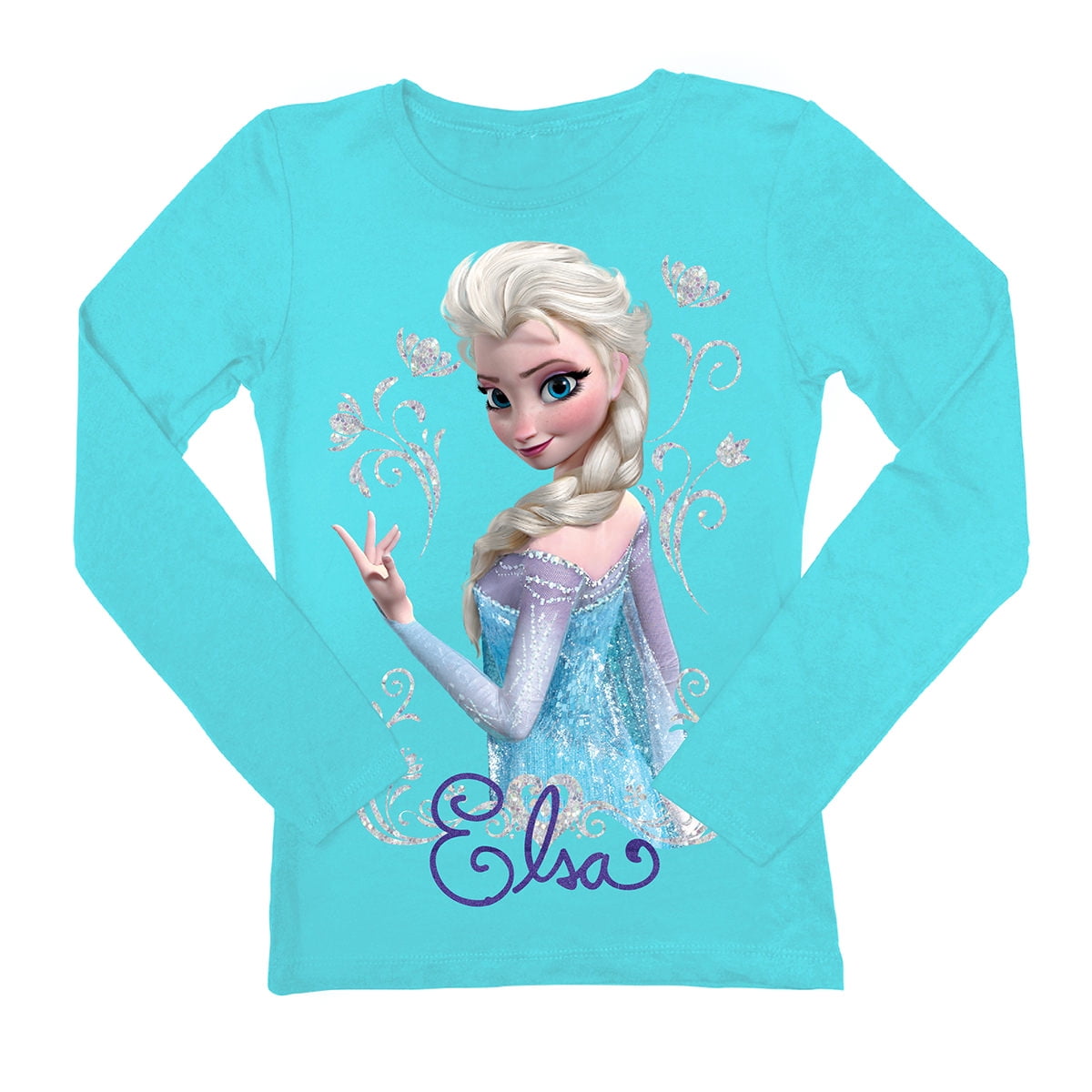 Disney Frozen Elsa Youth Tahiti Blue Pullover Sweater | M - Walmart.com