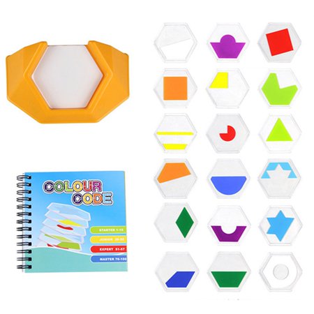 Logic Board Game 100 Challenge Color Code Puzzle Games Tangram Puzzle ...