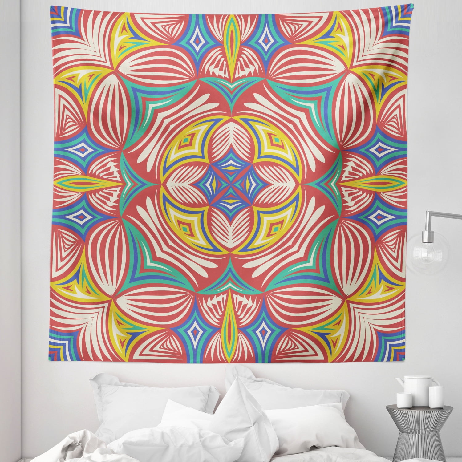 Colorful Tapestry, Contemporary Style Abstract Shapes Native Design ...