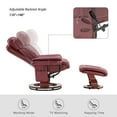 Mcombo Reclining Chairs with Ottoman, 360 Degrees Swivel Recliners with ...