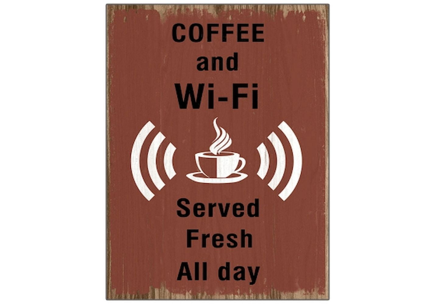 "Coffee And WIFI " Wooden Sign - Walmart.com