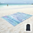 Sunlit Soft 106"x81" Sand Proof Beach Blanket Sand Free Beach Mat with ...