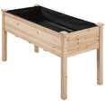 Yaheetech Elevated Wooden Outdoor Flower Box Ground Rectangle Fir Wood