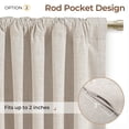 Blackout Window Curtains #01 Cream, 50"W x 72"L (Pack of 2) Linen ...
