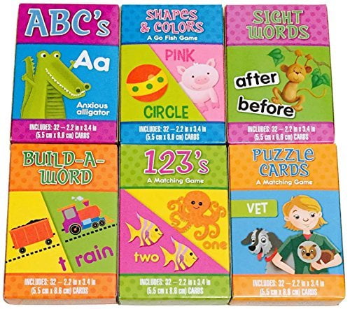 Educational Children's Card Game Bundle Includes 6 Games - ABC's Shapes ...