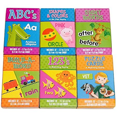 Educational Children's Card Game Bundle Includes 6 Games - ABC's Shapes ...