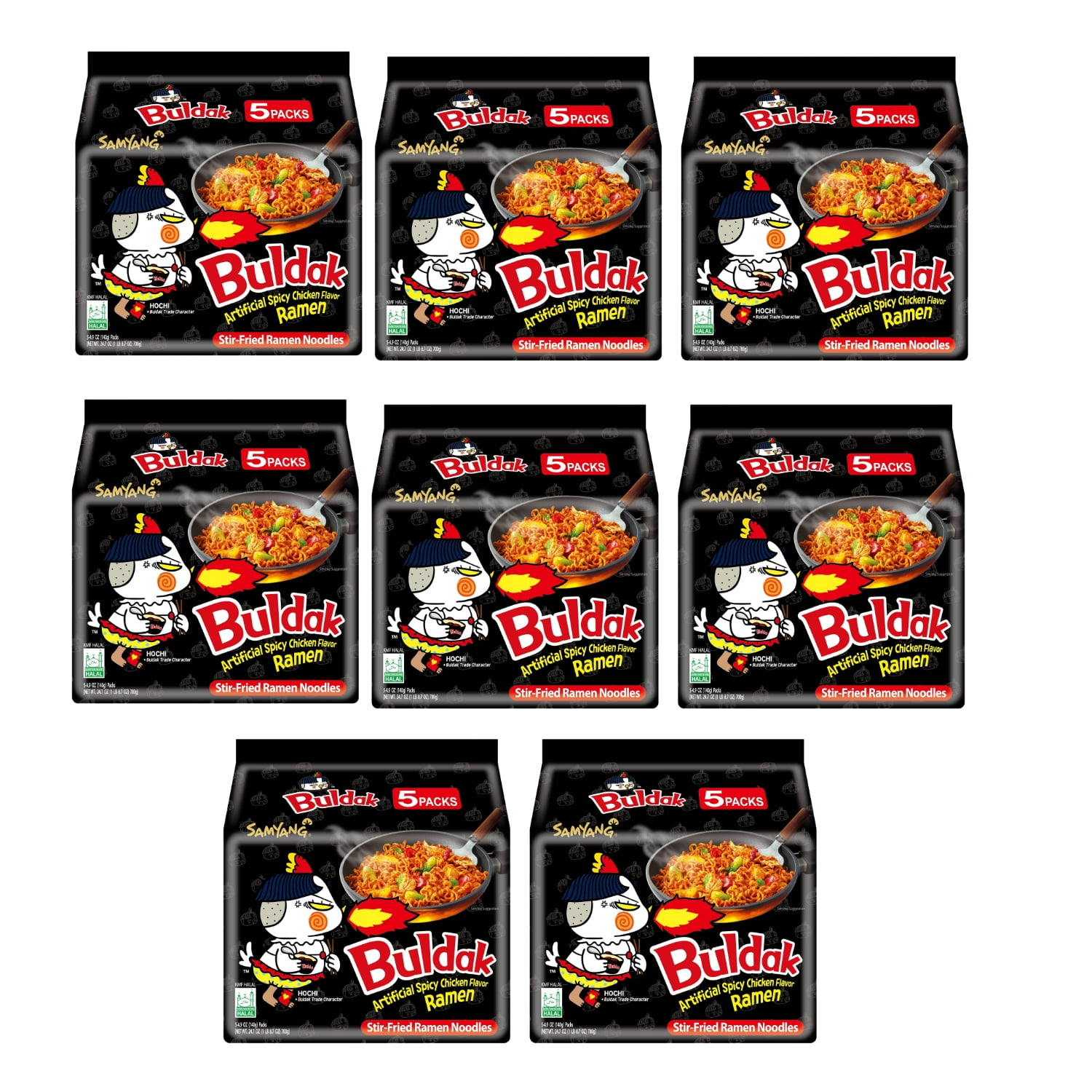 Samyang Buldak Ramen Spicy Chicken Flavor Stir-Fried Noodles with Chewy ...