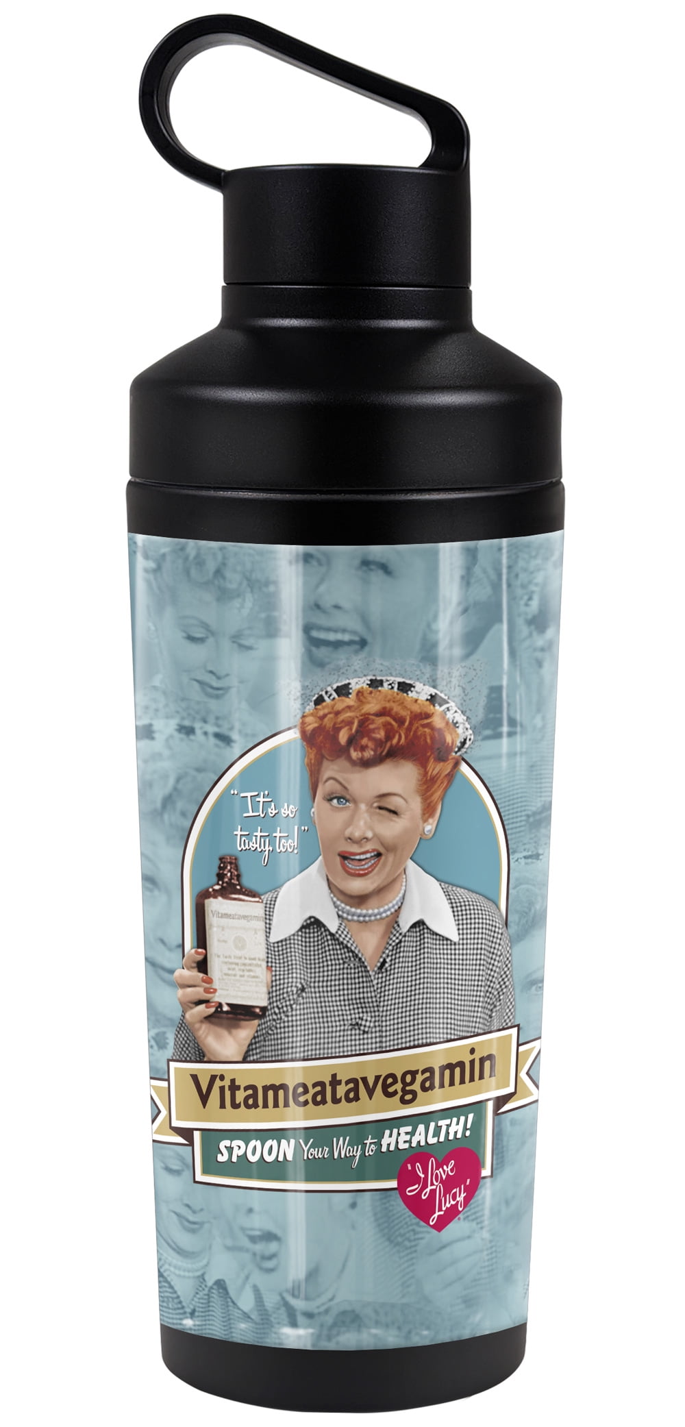 I Love Lucy Official Vitameatavegamin 18 oz Insulated Water Bottle ...