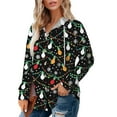 Christmas Women's Fashion Casual Raglan Long Sleeve Drawstring Jacket ...