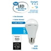 Great Value 18YR A19 LED Light Bulb, 8.5W(60W Equivalent) Dimmable Daylight E26 Medium Base, 12 ...