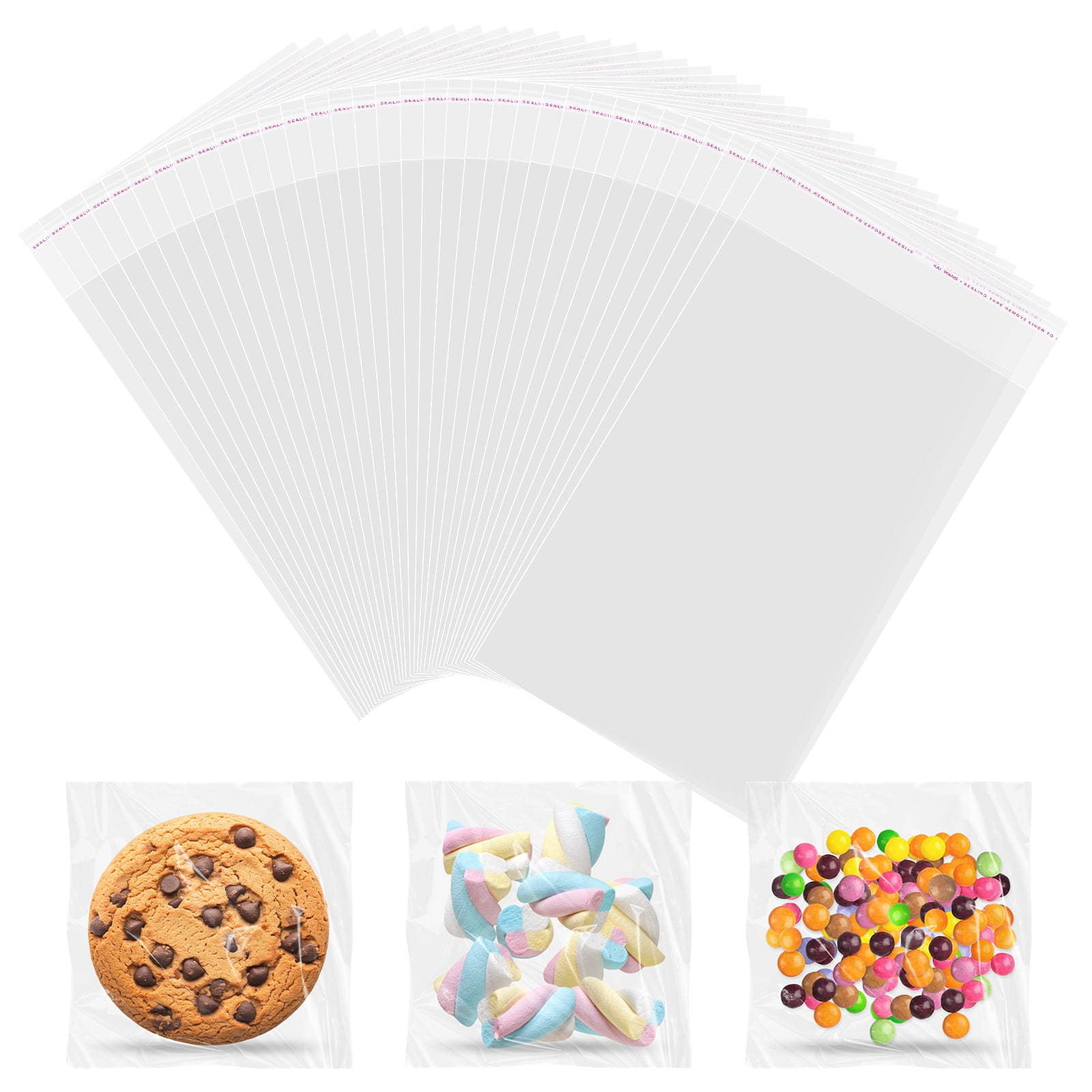 Click here for Uxcell 7 X 10 Clear Self Sealing Cookie Bags  200... prices