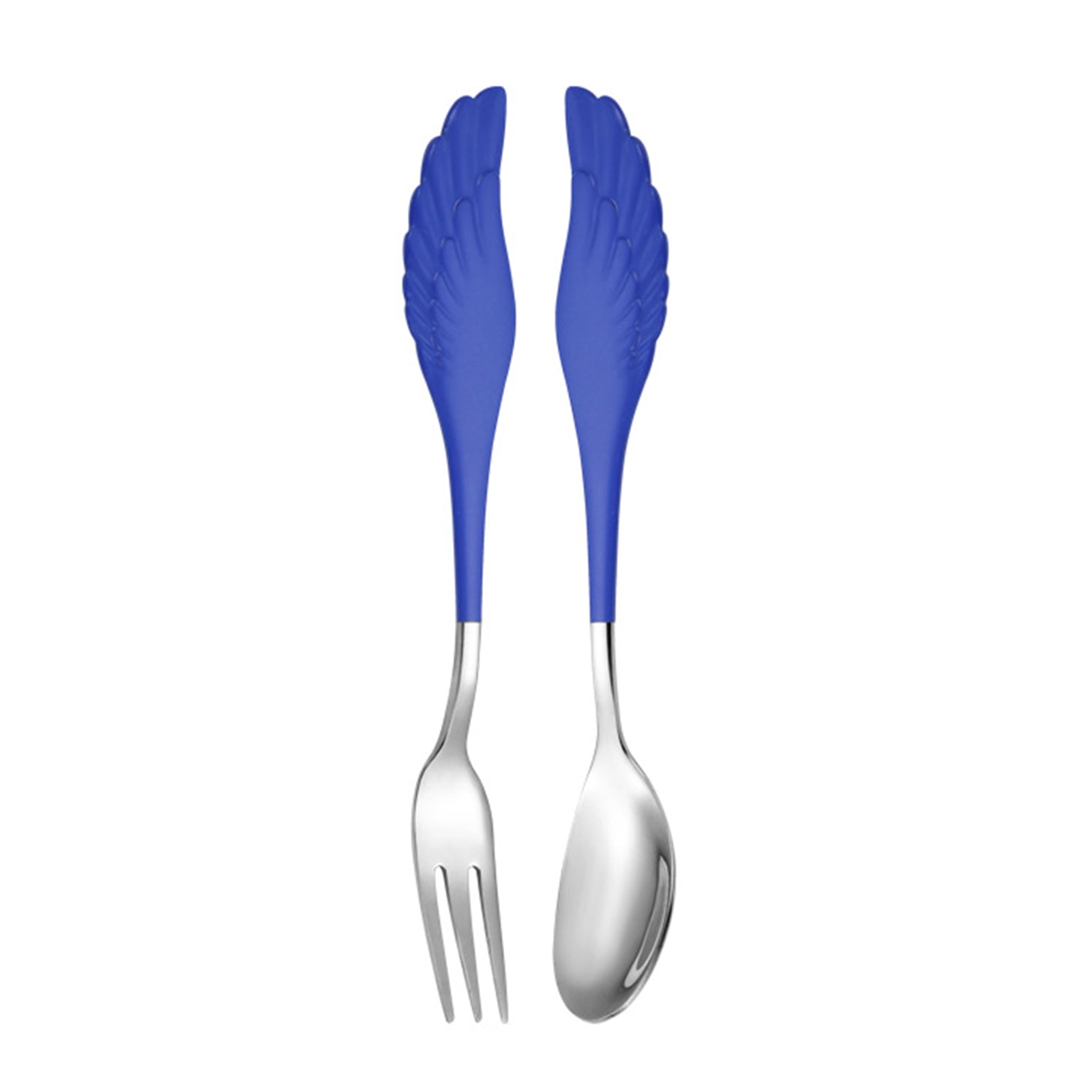 Farfi 1 Set Wing Design Fork Spoon Set Mirror Polished 304 Stainless ...