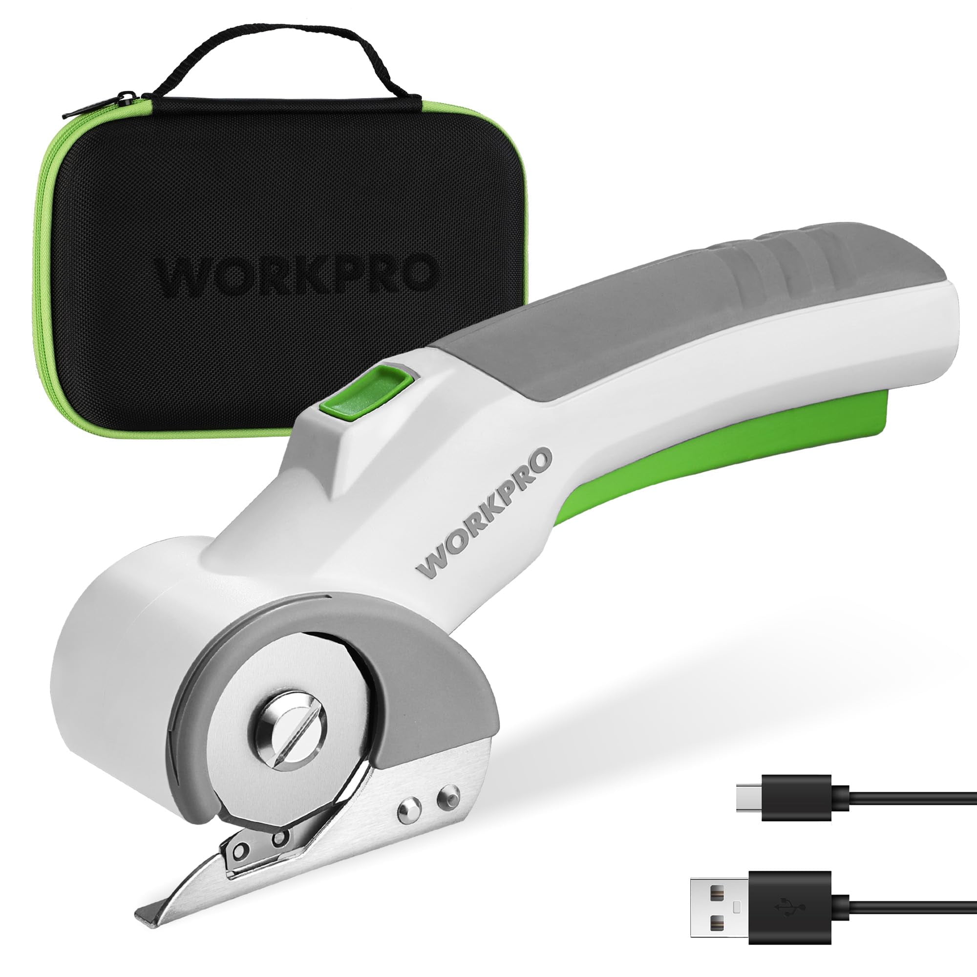 WORKPRO Cordless Electric Scissors, 4V Rechargeable Powerful Shears ...