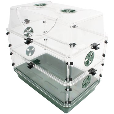 Viagrow Seedling Station Deluxe Kit with LED Grow Light, Propagation ...