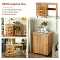 Resenkos Folding Sewing Craft Table Shelf Storage Cabinet Home ...