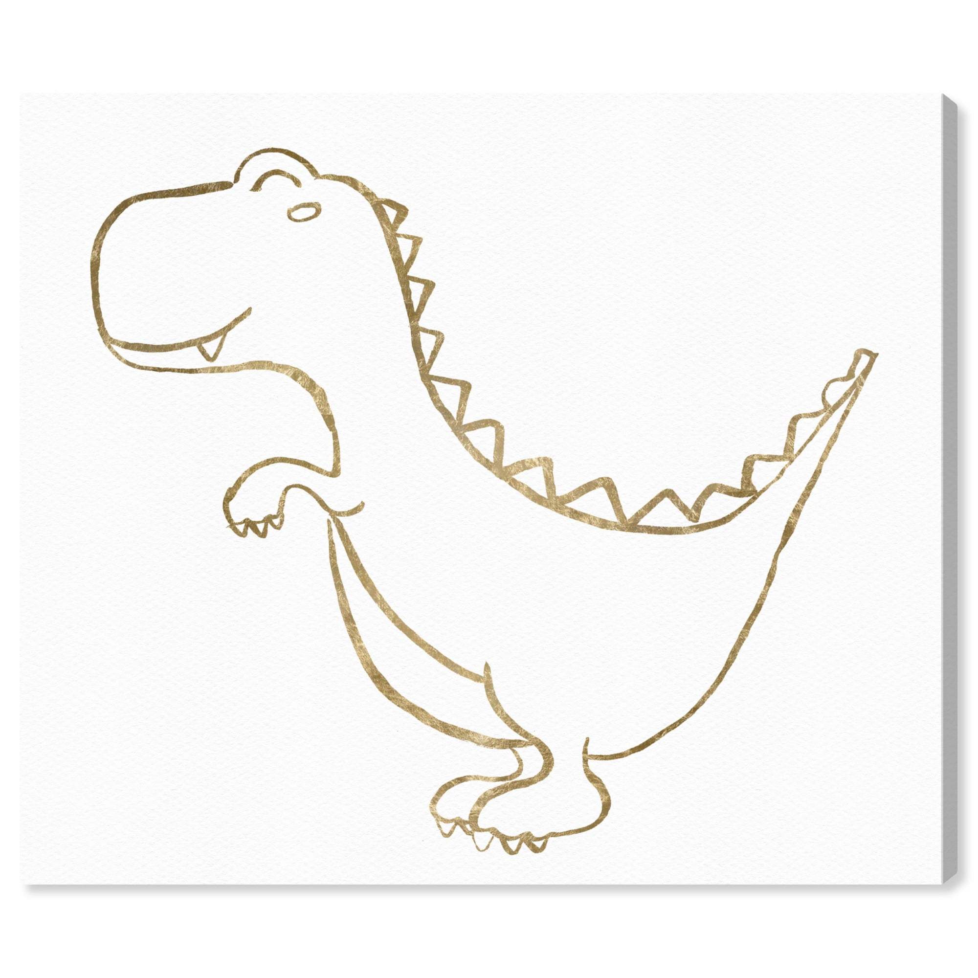 Runway Avenue Animals Wall Art Canvas Prints 'Line T-Rex' Dinosaurs ...