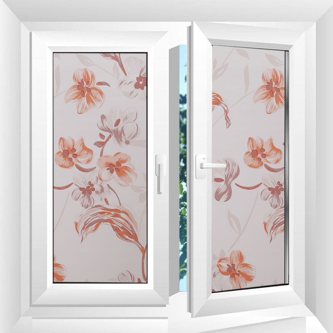 Self-sticky Window Films PVC Privacy Anti UV Glass Stickers 23.6 x 78.7 ...