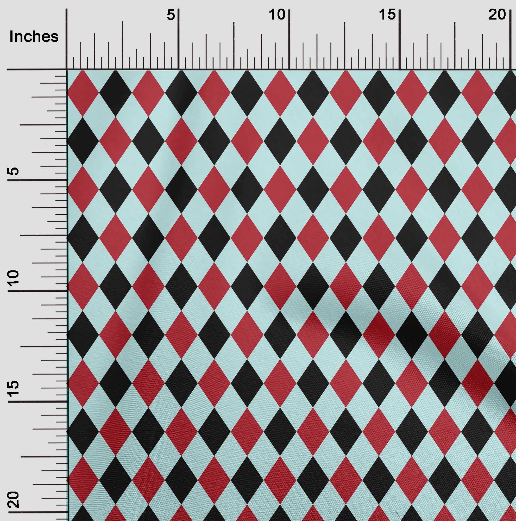 oneOone Cotton Jersey Baby Blue Fabric Argyle Check Diy Clothing ...