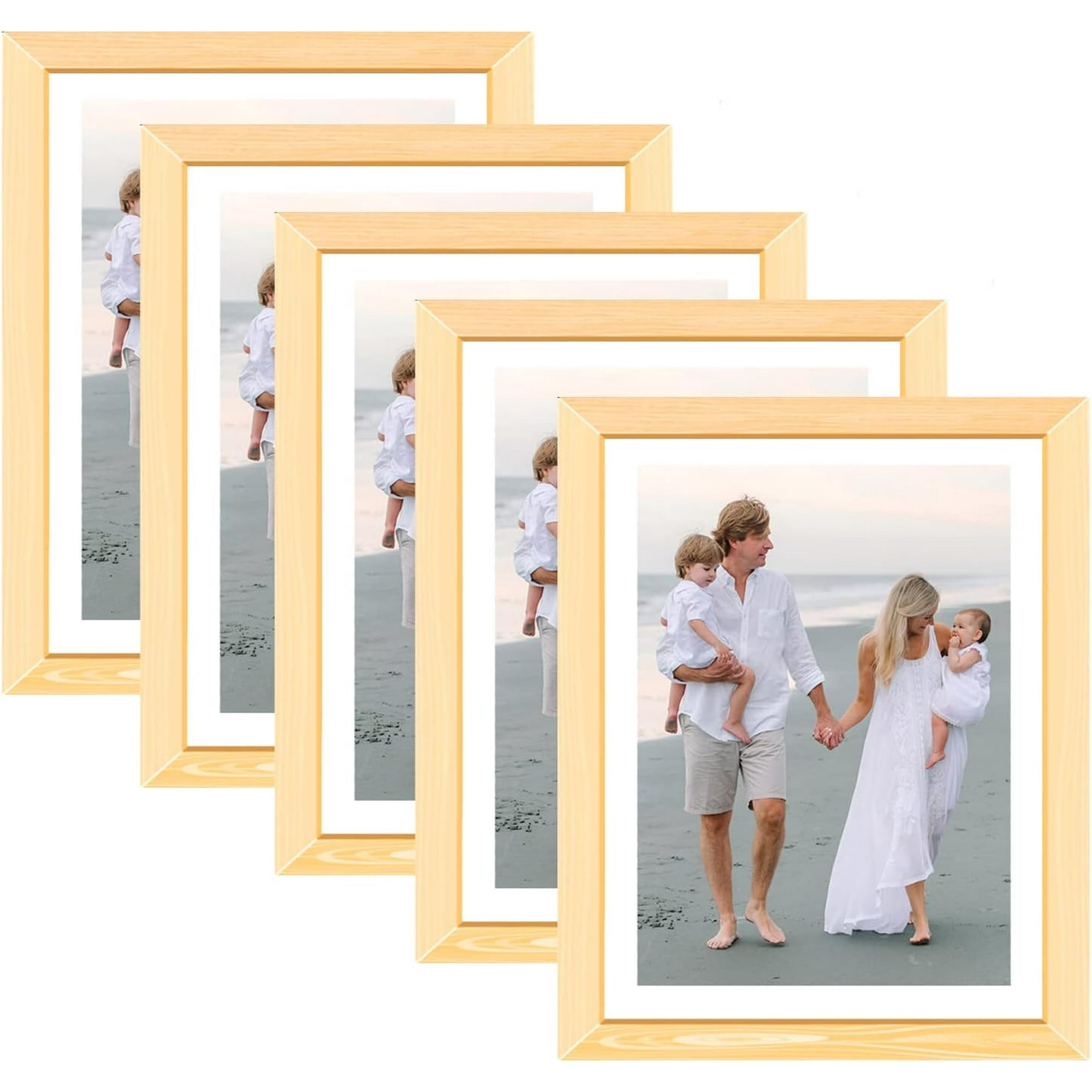 Click here for Hahdaxia 8x10 Natural Picture Frame Set Of 5 moder... prices