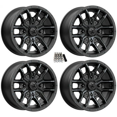 "MSA M12 Diesel Gloss Black ATV Wheels/Rims 14"" for Honda Foreman ...