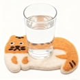 Artistic Handmade Felt Coasters Collection Shape Waterproof Fronts ...