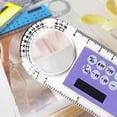 4-In-1 Multifunctional Ruler with Calculator, Magnifier and Protractor ...