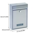 Wall-Mount Mailbox with Keys, Locking Drop Box with Clear Window ...