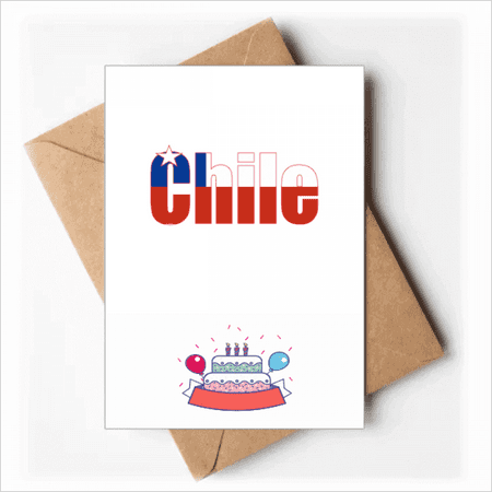 Chile Country Flag Name Art Deco Fashion Happy Birthday Greeting Cards ...