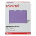 Universal UNV16165 Reinforced 1/3-Cut Assorted Top-Tab File Folders ...
