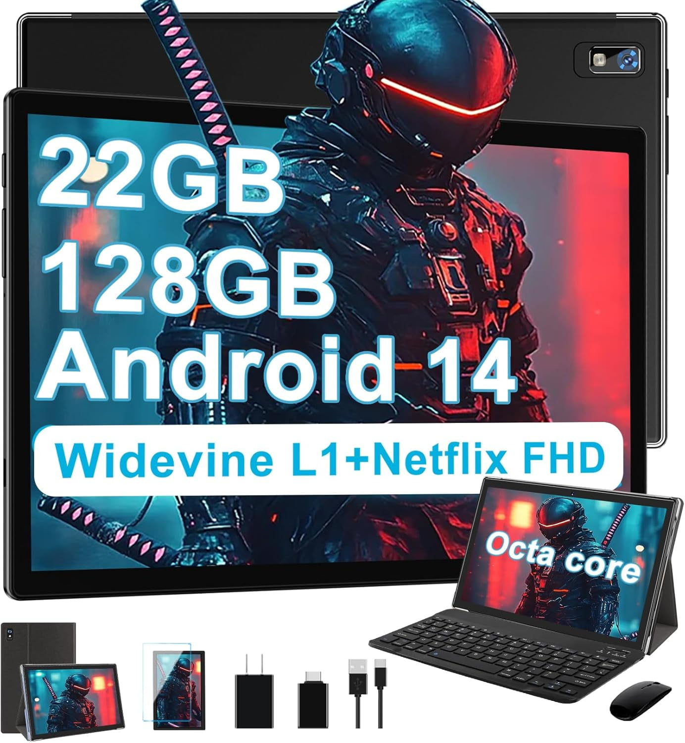 Tablette Android 10.1 Pouces par JUEDUR 22GB RAM+128GB ROM (Extensible ...