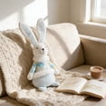 Blue Handmade Bunny Lint Toy Stuffed Rabbit Doll Easter Figurine For ...