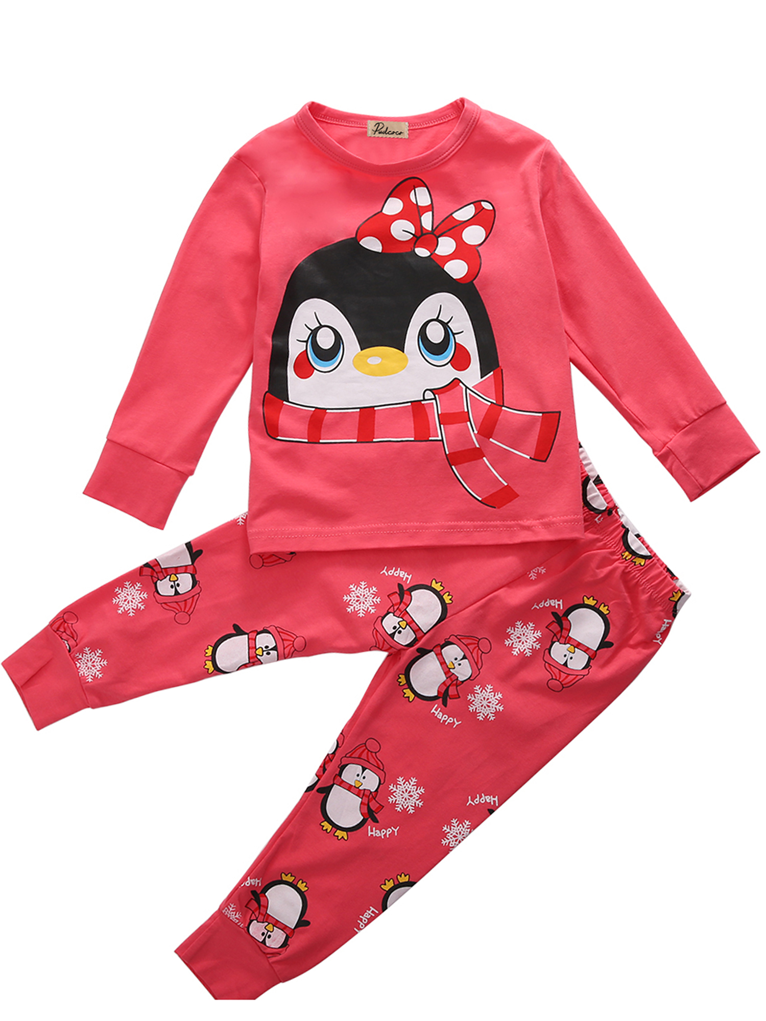 BrilliantMe Kids Baby Girls Pajamas Set Cartoon 2pcs Autumn Sleepwear