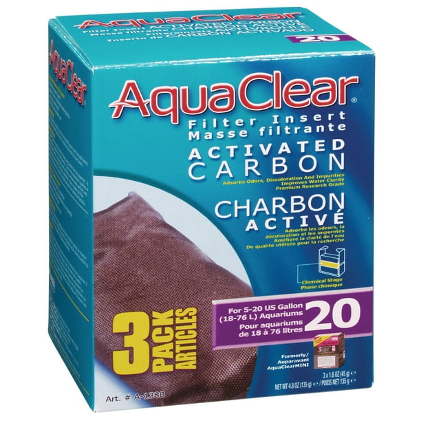Aqua Clear 20 (Mini) Carbon Filter 3Pk - Walmart.com - Walmart.com