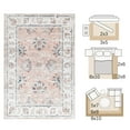 RUGKING Vintage Pink 3x5 Area Rug for Bedroom, Living Room, Office ...