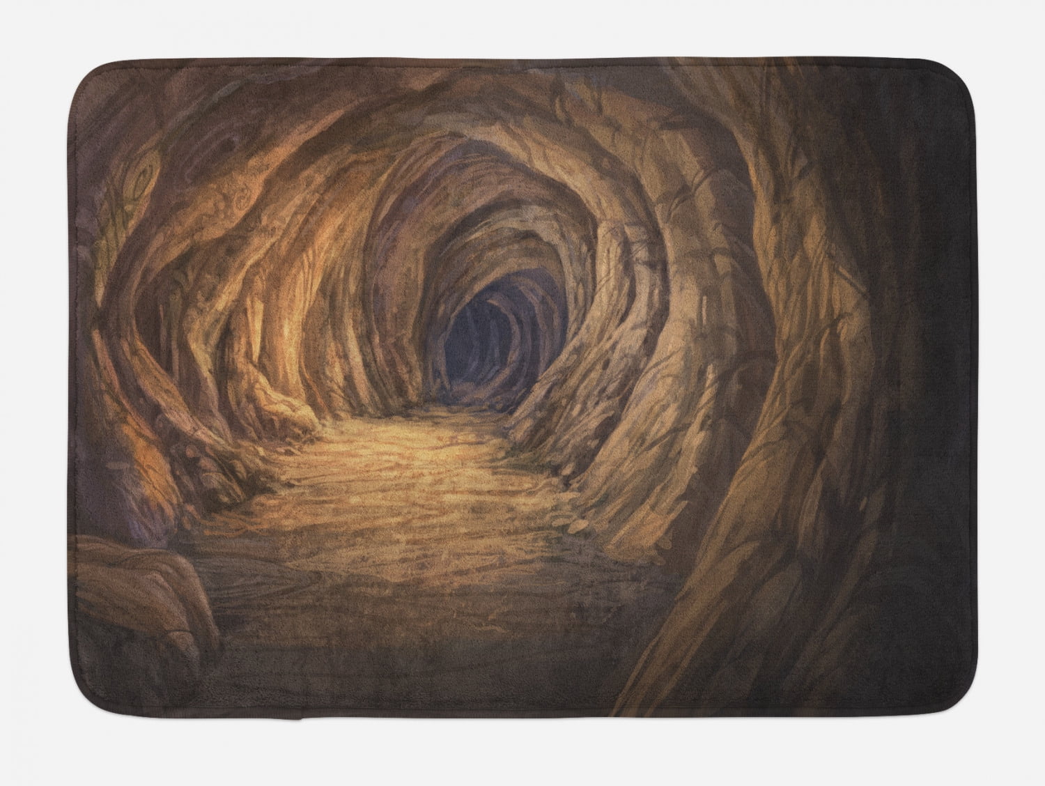 Cave Bath Mat, Ancient Geologic Formation in Digital Painting Style ...